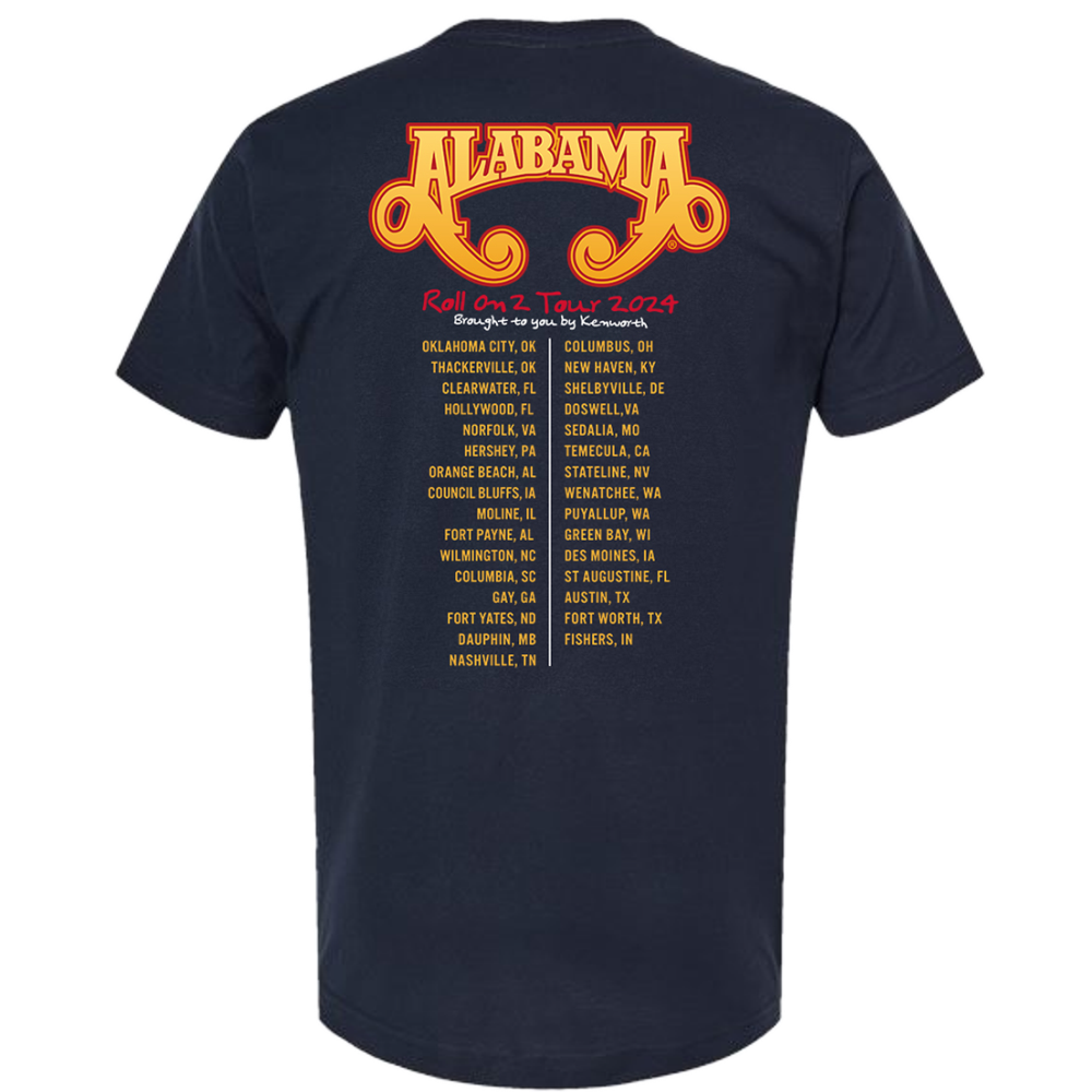 Alabama Navy Roll On 2 Tour Tee – Richards and Southern