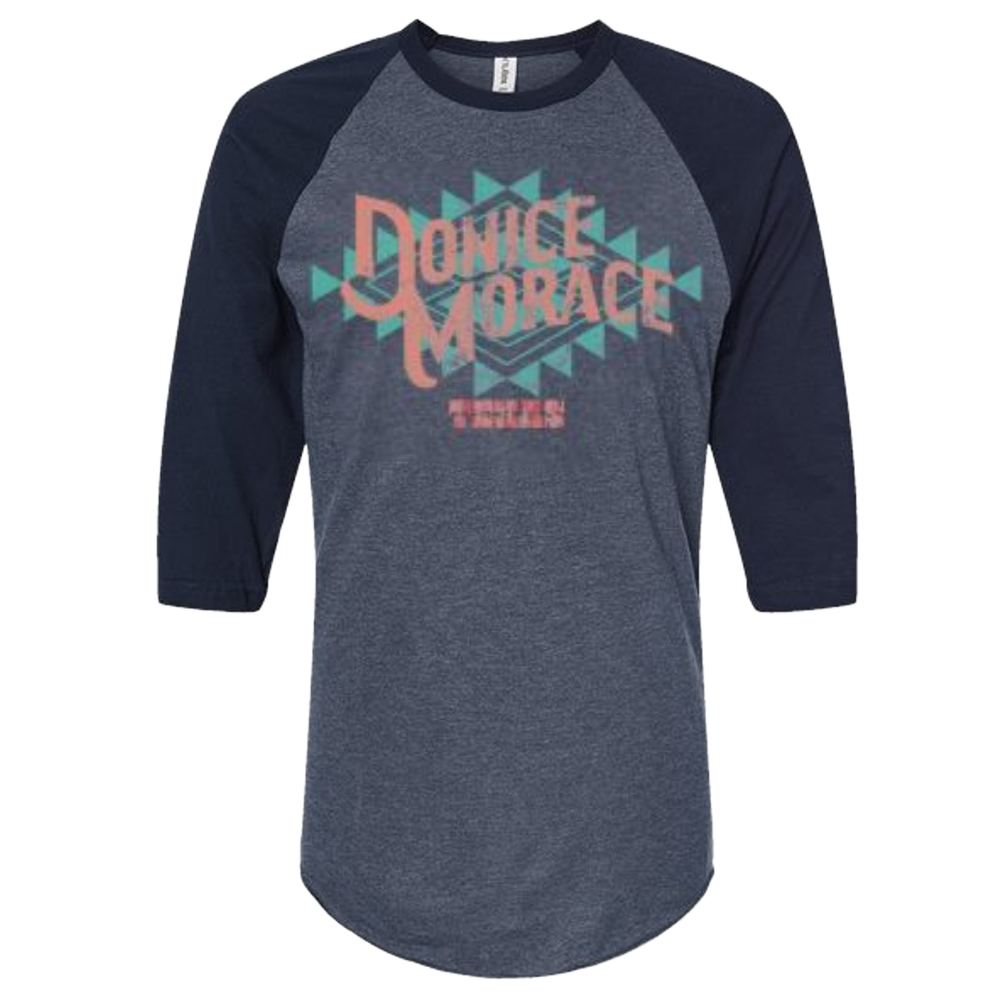 Donice Morace Heather Denim and Navy Raglan Tee – Richards and Southern