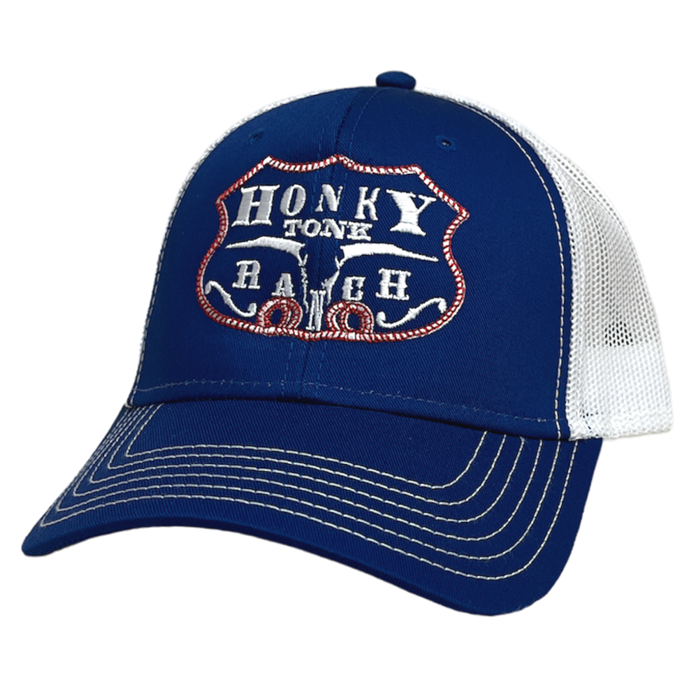 Honky Tonk Ranch Royal and White Ballcap – Richards and Southern