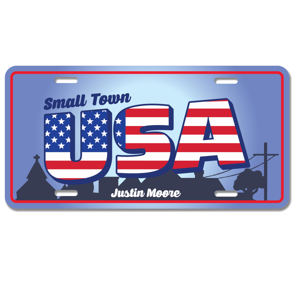 Justin Moore Small Town USA License Plate – Richards and Southern