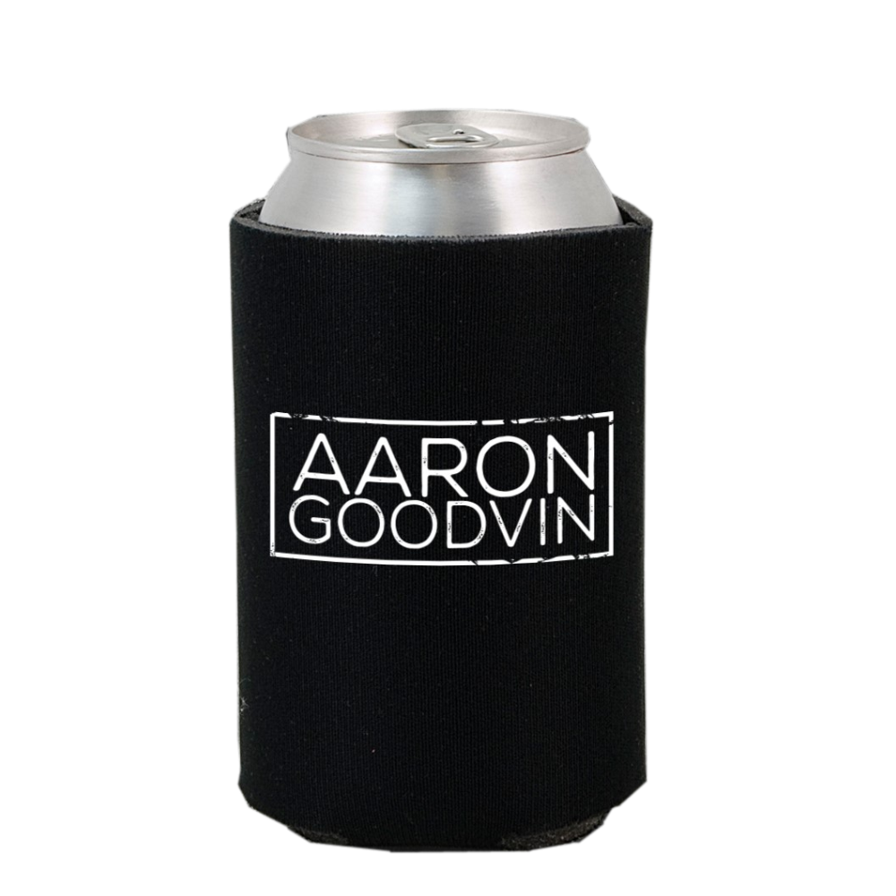 Aaron Goodvin Black Logo Can Coolie – Richards and Southern