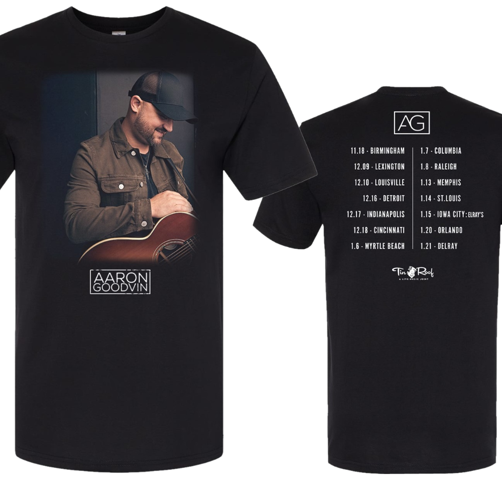 Aaron Goodvin Black Photo Tour Tee – Richards and Southern