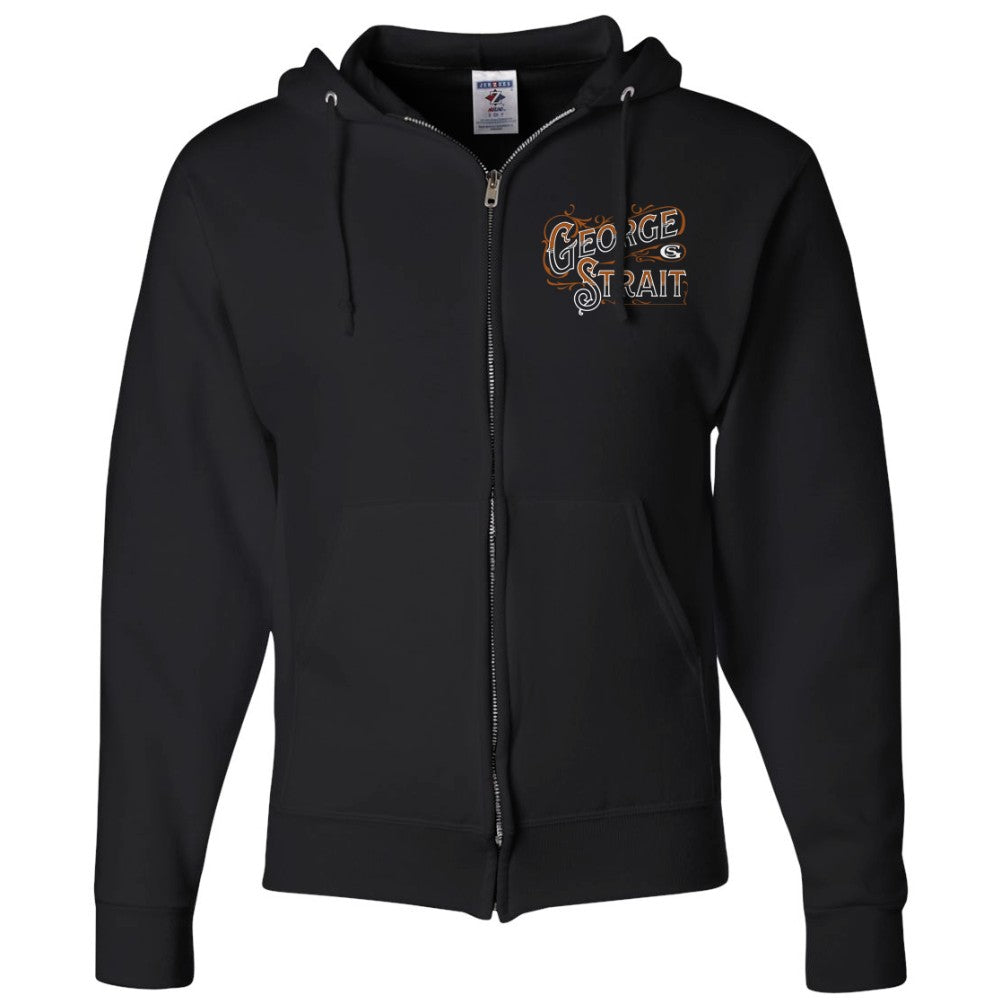 George Strait Zip Up Black Hoodie – Richards and Southern