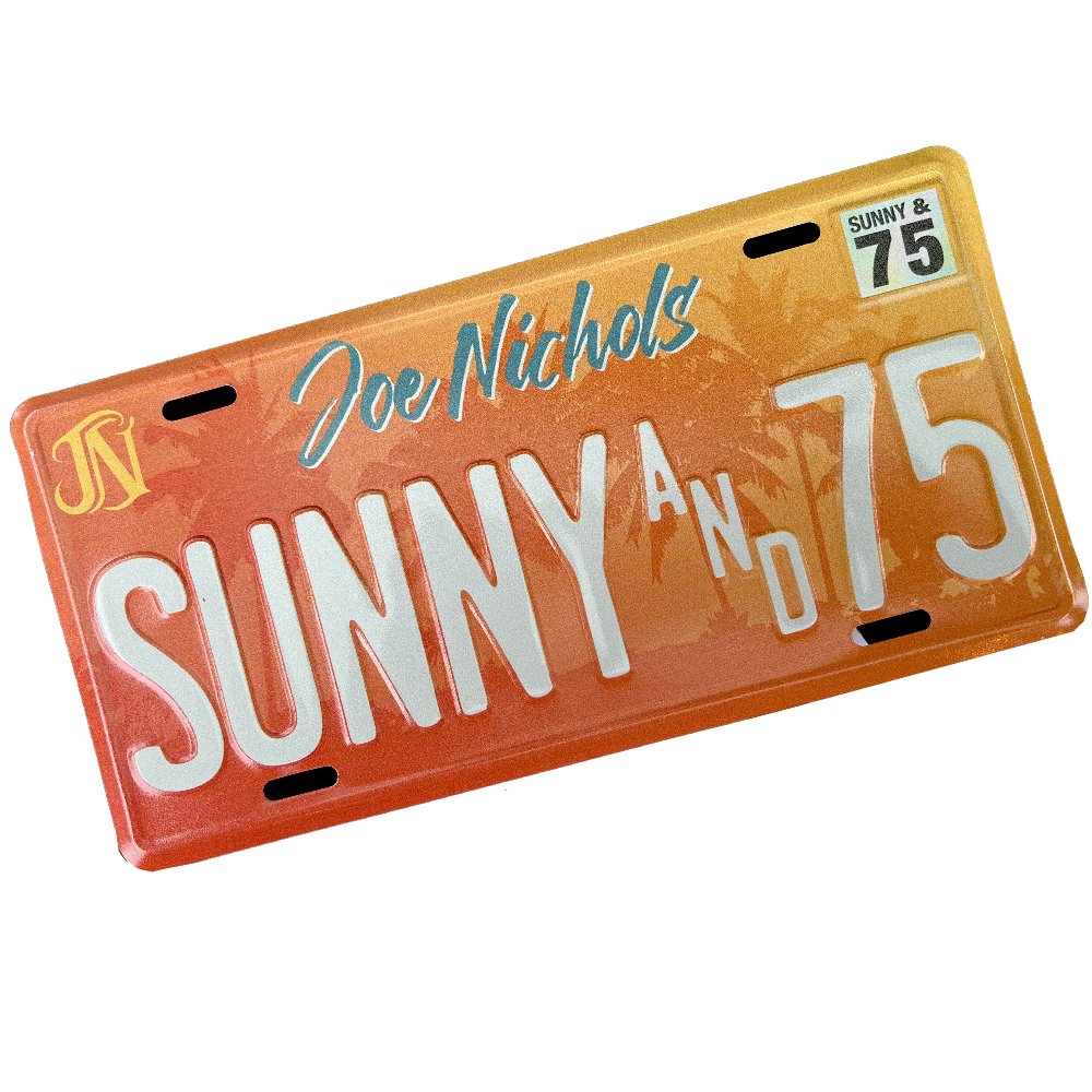 Joe Nichols Signed Sunny and 75 License Plate – Richards and Southern