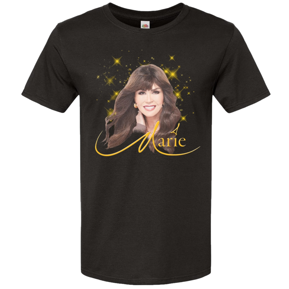 Marie Osmond Gold Logo Photo Tee – Richards and Southern