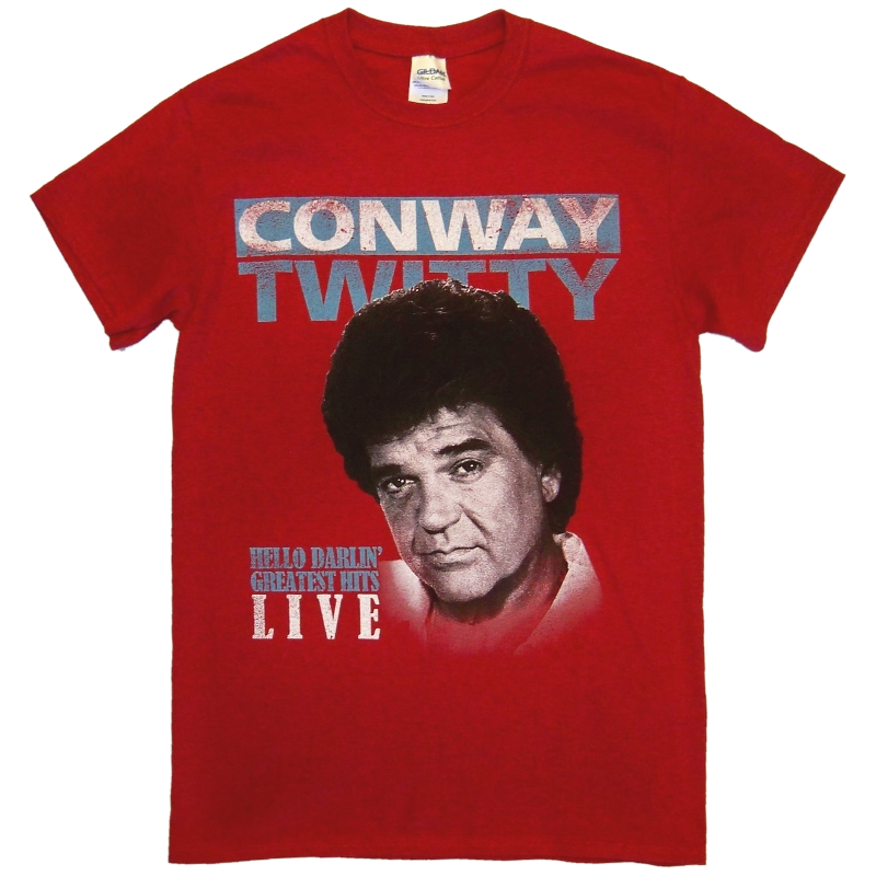 Conway Twitty Antique Cherry Red Hello Darlin' Tee – Richards and Southern